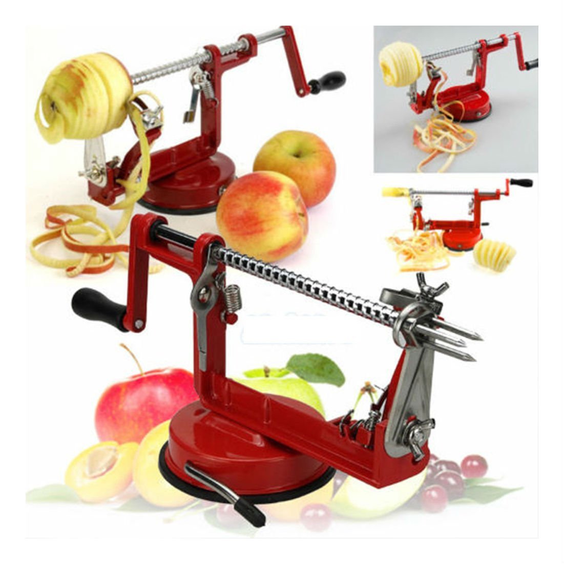 3 in 1 Apple Slinky Machine Peeler Corer Fruit Cutter Slicer Kitchen ...