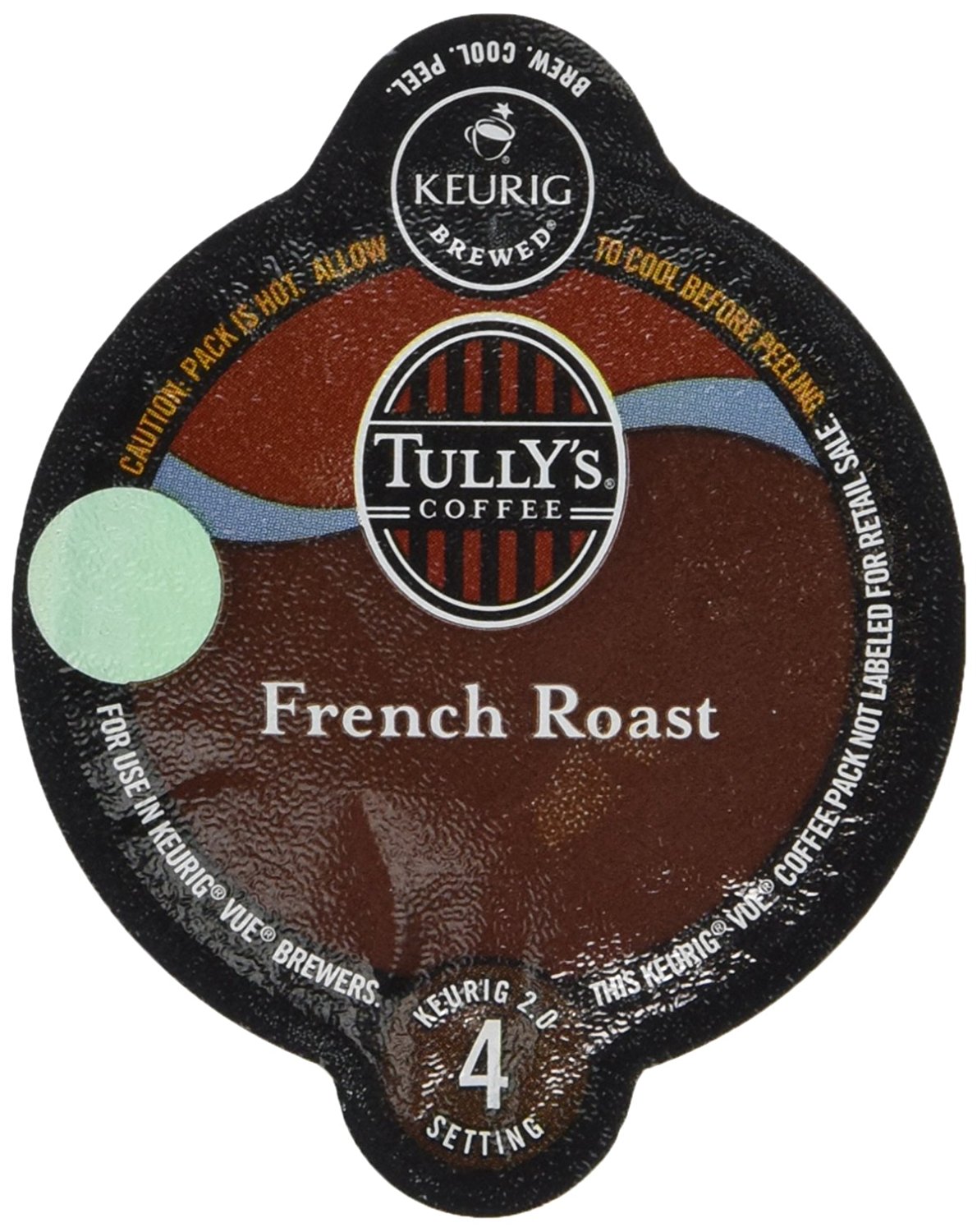 Tully's French Roast Coffee Keurig Vue Portion Pack, 32 Count 0.4 oz ...