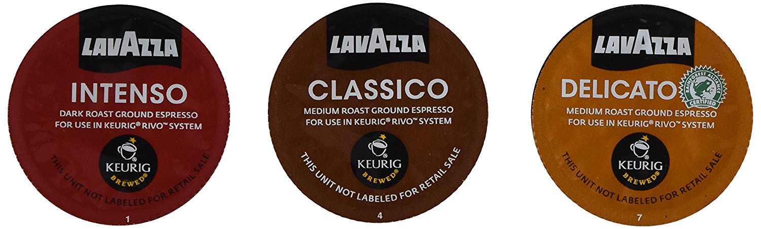 30 Count - Lavazza Sampler Pack for Keurig Rivo (3 Flavors, 10 Pods ...
