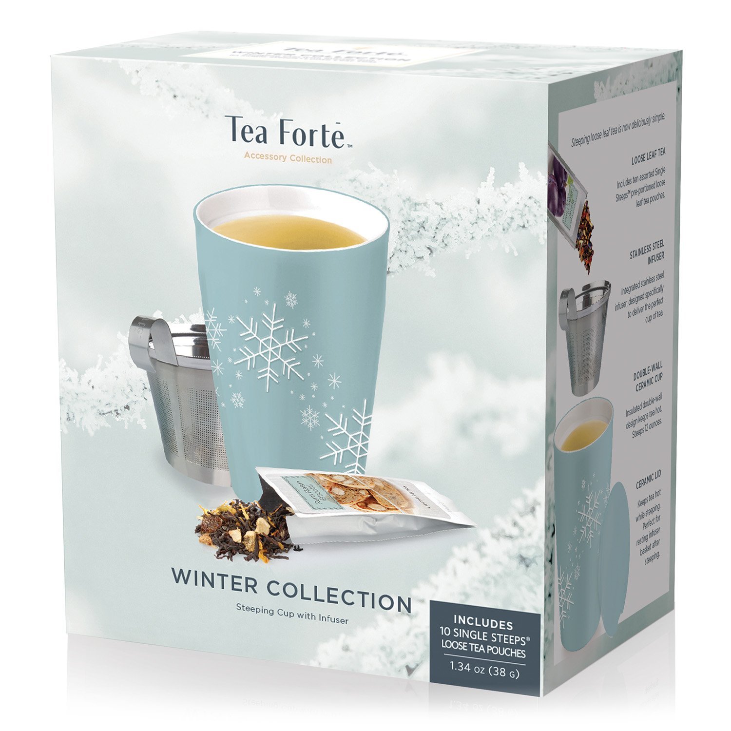 Tea Forté Loose Tea Starter Set, Gift Set with Snowflake KATI Cup Tea ...