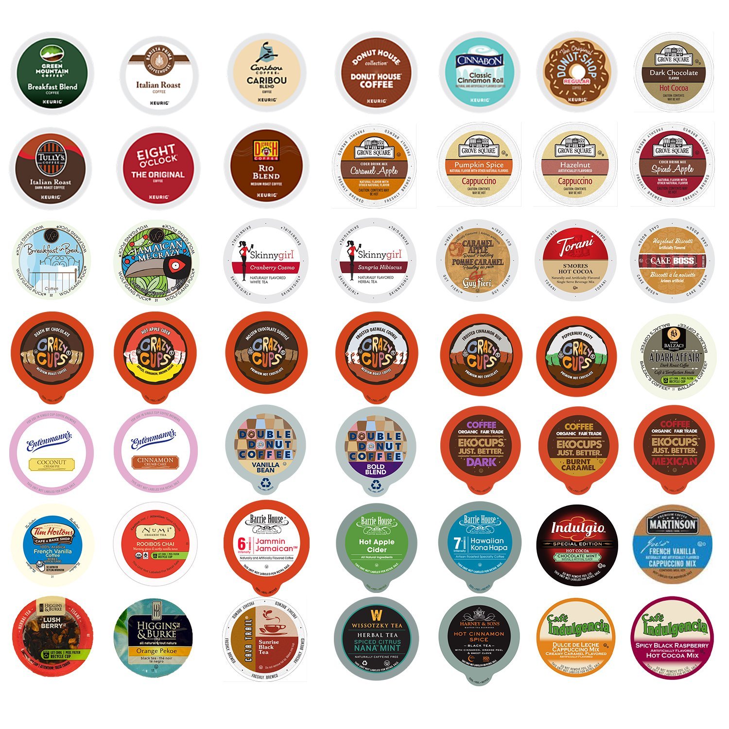 Coffee, Tea, and Hot Chocolate Variety Sampler Pack for Keurig K-Cup ...