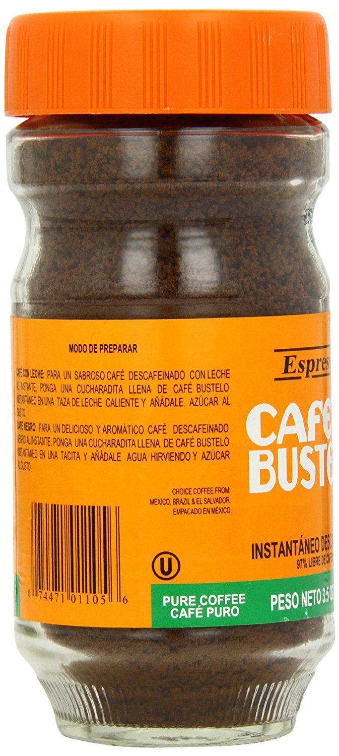 Café Bustelo Espresso Style Instant Coffee, 7.05 Ounce (Pack of 12) N18 ...