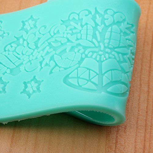 FVIEW Christmas Bells Lace Cake Mold Silicone Fondant Cake Decorating ...