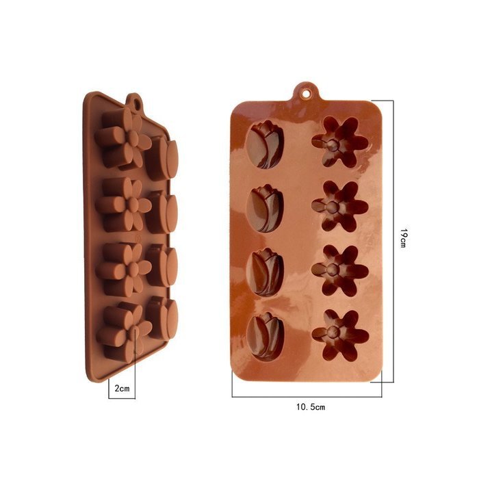 Tulip Flower Shape Chocolate Silicone Mold Baking Cake Decoration Mould ...