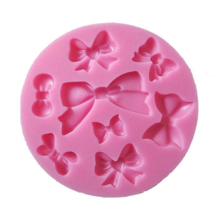8 Mini Bows Silicone Mould Fondant Sugar Bow Craft Molds DIY Cake ...