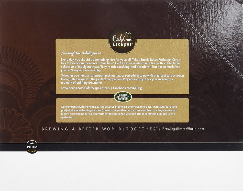 Café Escapes Café Mocha, K-Cup Portion Pack for Keurig Brewers, 24 ...
