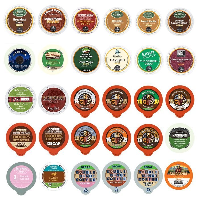 Custom Variety Pack Decaf Coffee Sampler, for Keurig K-Cup Brewer ...