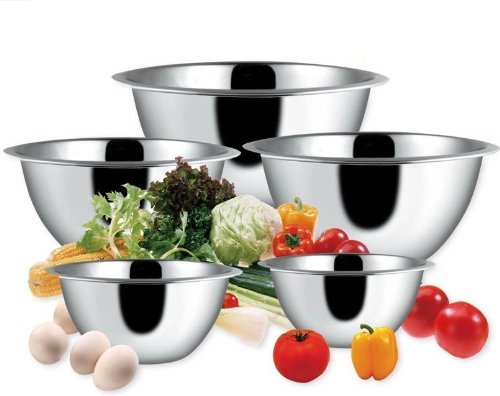 BC Classics 5-Piece Deep Stainless Steel Mixing Bowl Set free image ...