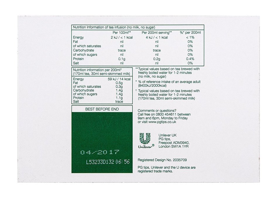 PG Tips Tea - 4pk x 240 Teabags N7 free image download