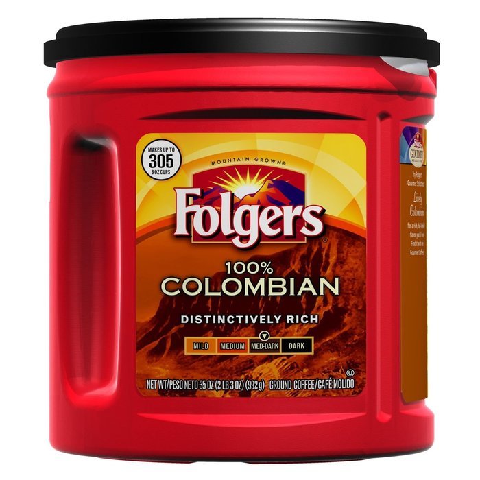 Folgers 100% Colombian Blend Ground Coffee, 35-oz Can free image download