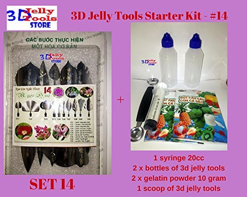 3D Jelly Tools Starter Kit - Type 14 - 3D Gelatin Art Tools - 10 pcs ...