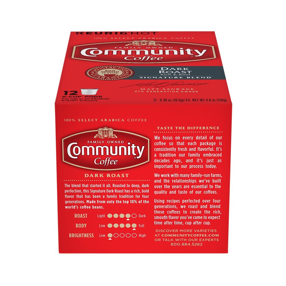 Community Coffee K-Cup Pods, Dark Roast, 12 Count (Pack of 3) N3 free ...