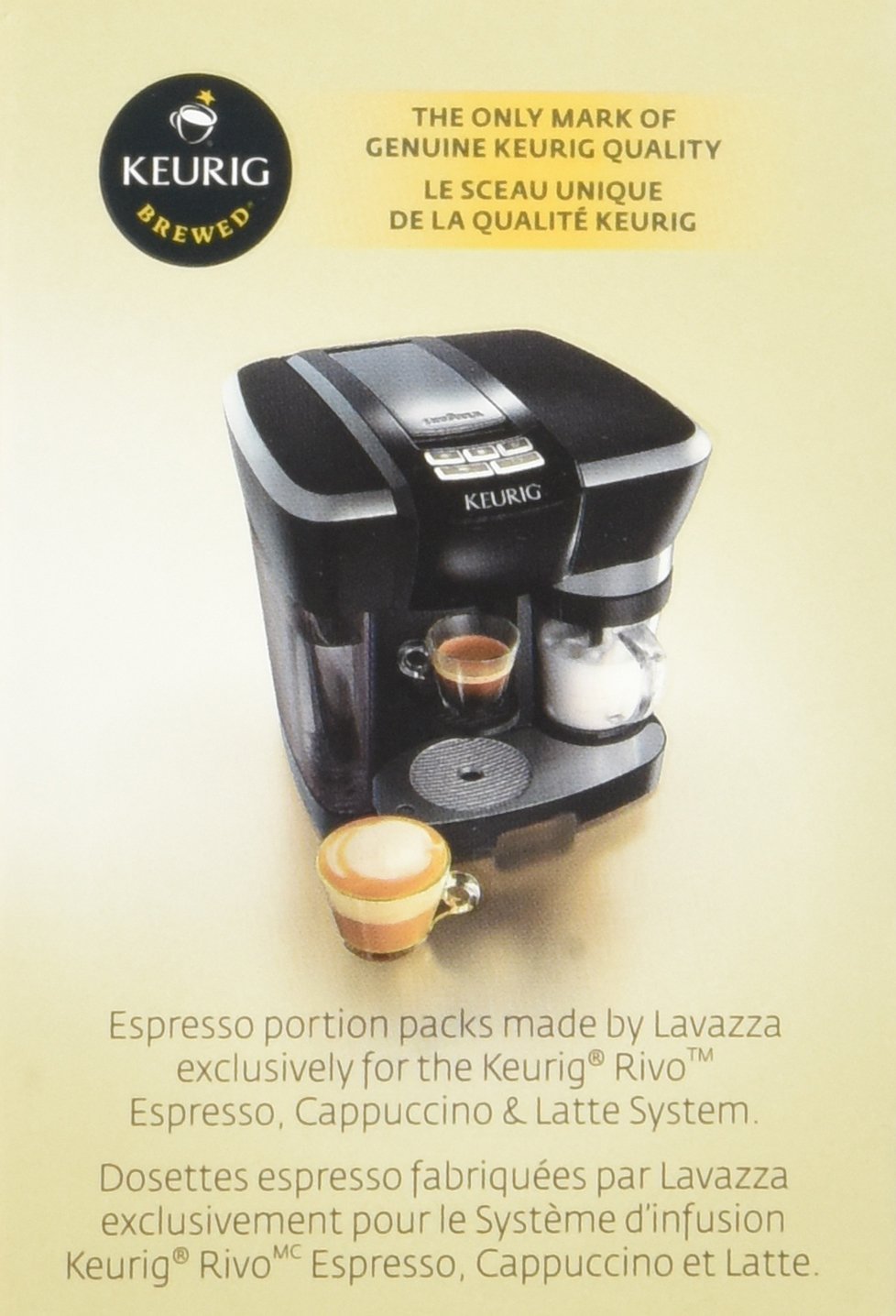 Lavazza Espresso Delicato Medium Roast for Keurig Rivo System 18-0.26 ...