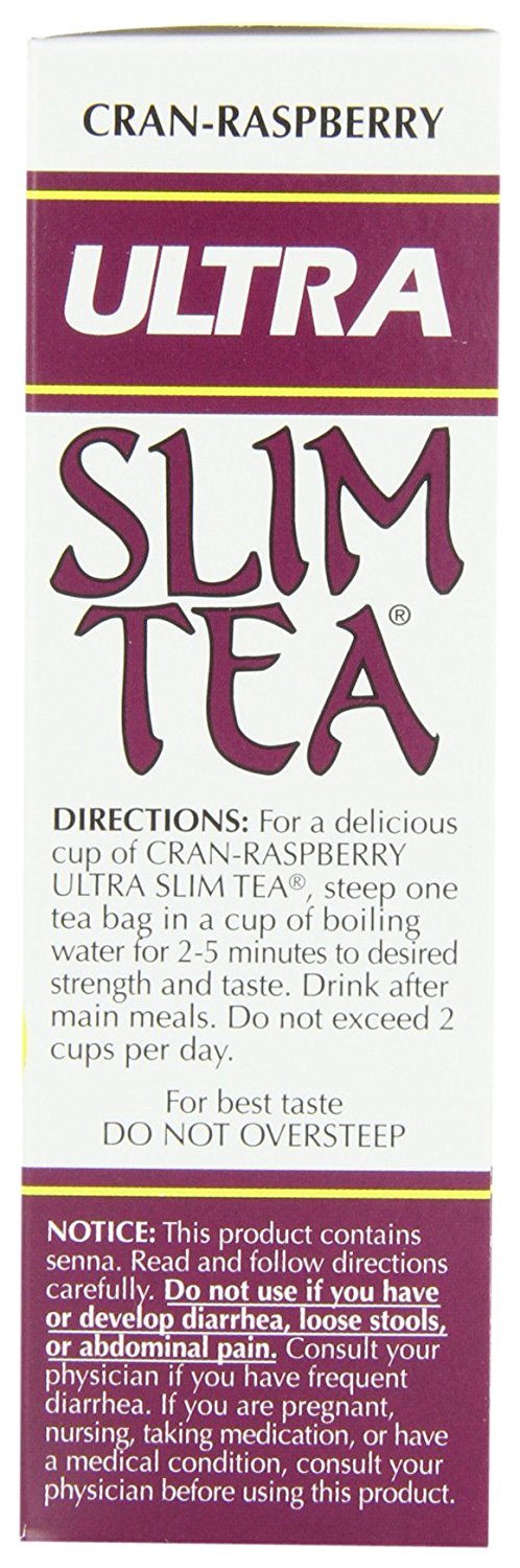 Ultra Slim Tea, Cran-Raspberry, Tea Bags, 24 Count Box N3 free image ...
