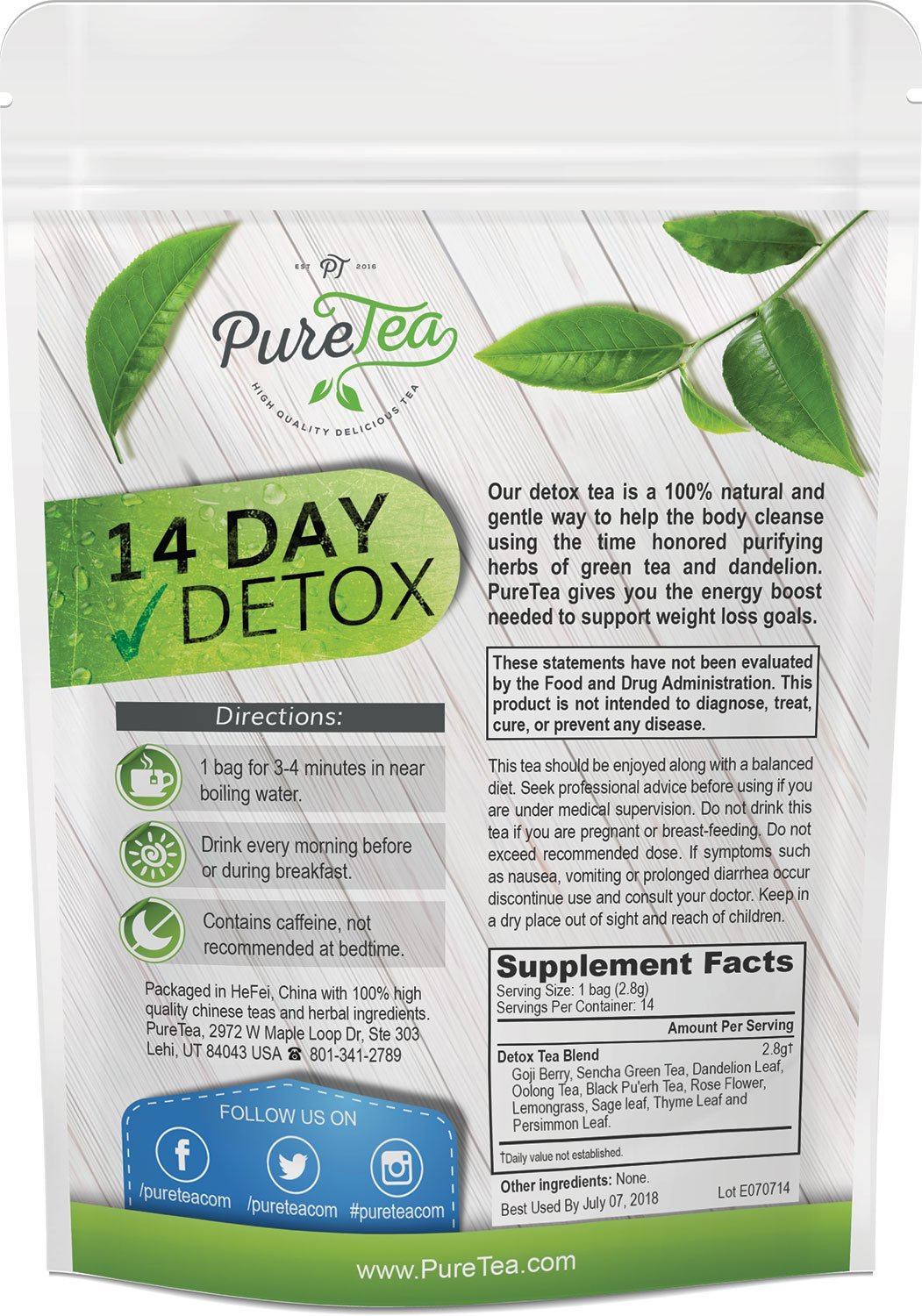 Detox Tea - Weight Loss Tea, Skinny Tea, Diet Tea, Body Cleanse ...