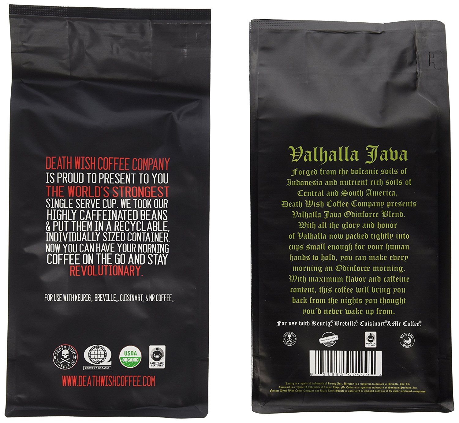 20 Count Death Wish Coffee and Valhalla Java Single Serve Bundle for ...