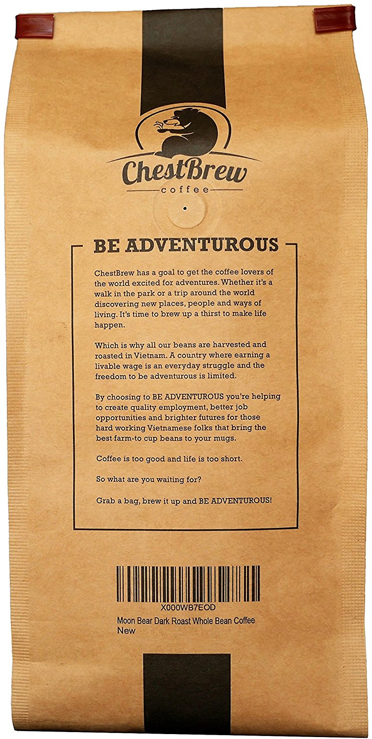 ChestBrew Whole Bean Coffee. Strong Dark Roast Vietnamese Coffee - Moon ...