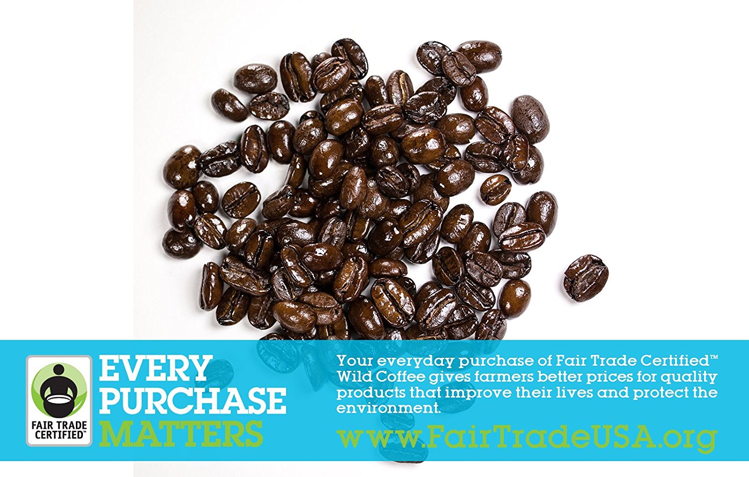 Wild Coffee, Whole Bean Organic Coffee, Fair Trade, Single-Origin, 100% ...