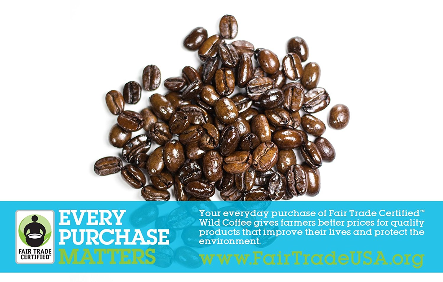 Wild Coffee, Whole Bean Organic Coffee, Fair Trade, Single-Origin, 100% ...