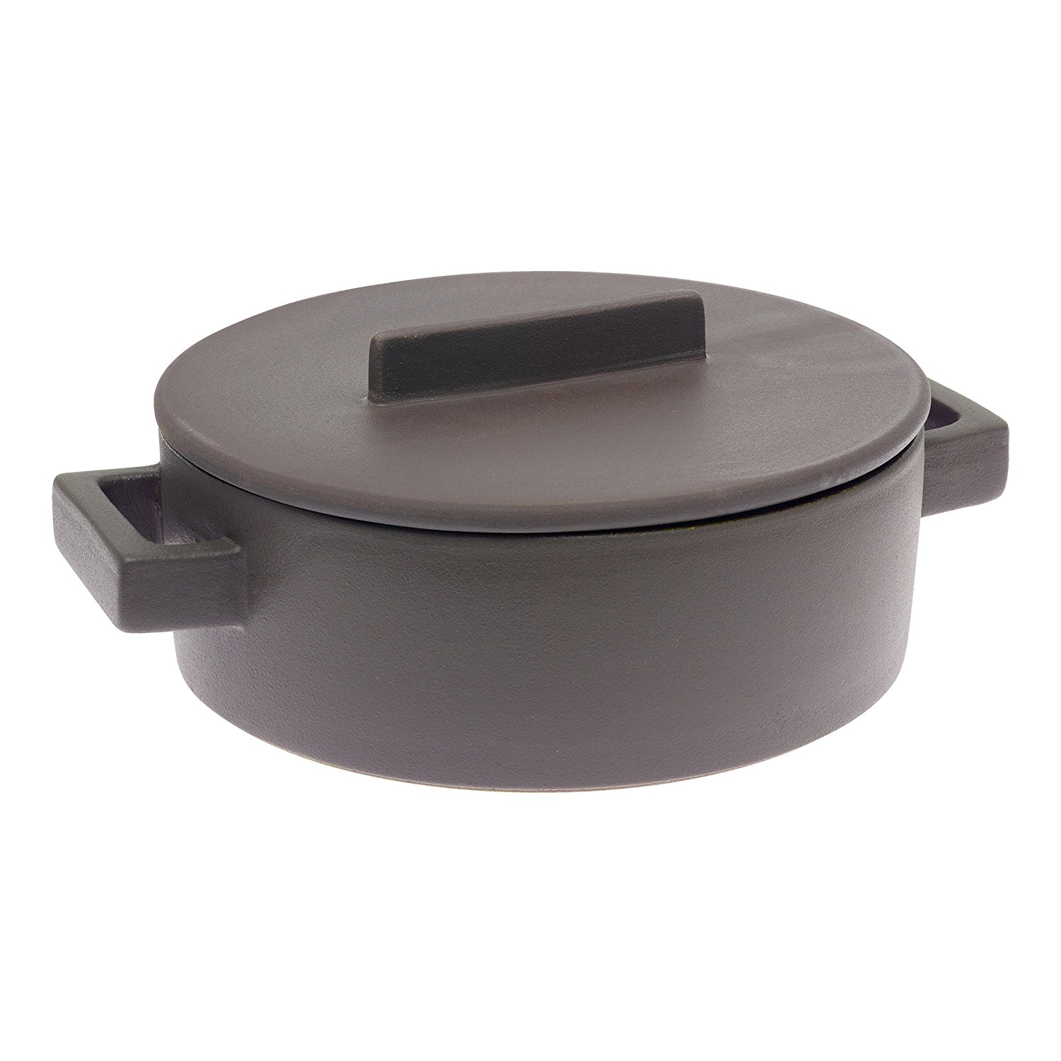 Sambonet Terracotta Casserole Pot with Lid 9 7/8 In. "Brown Nutmeg ...