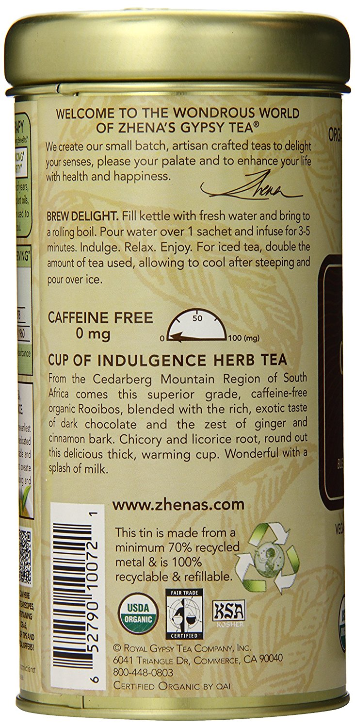 Zhena's Gypsy Tea Chocolate Chai Tea ( 22 BAG) N3 free image download