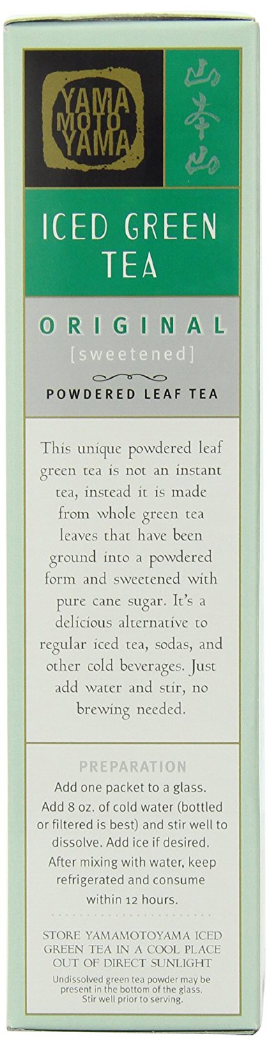 Yamamotoyama Iced Green Tea, Sweetened, 5.3-Ounce Boxes (Pack of 4) N2 ...