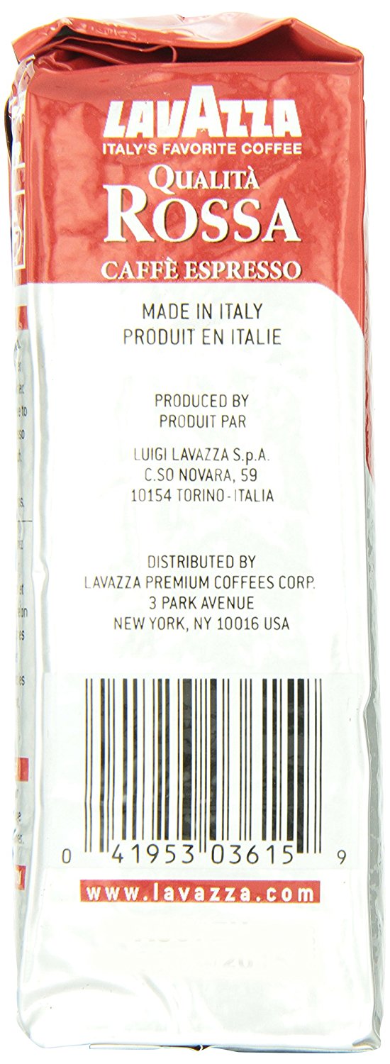 Lavazza Qualita Rossa - Caffe Ground Espresso, 8.8-Ounce Bricks (Pack ...