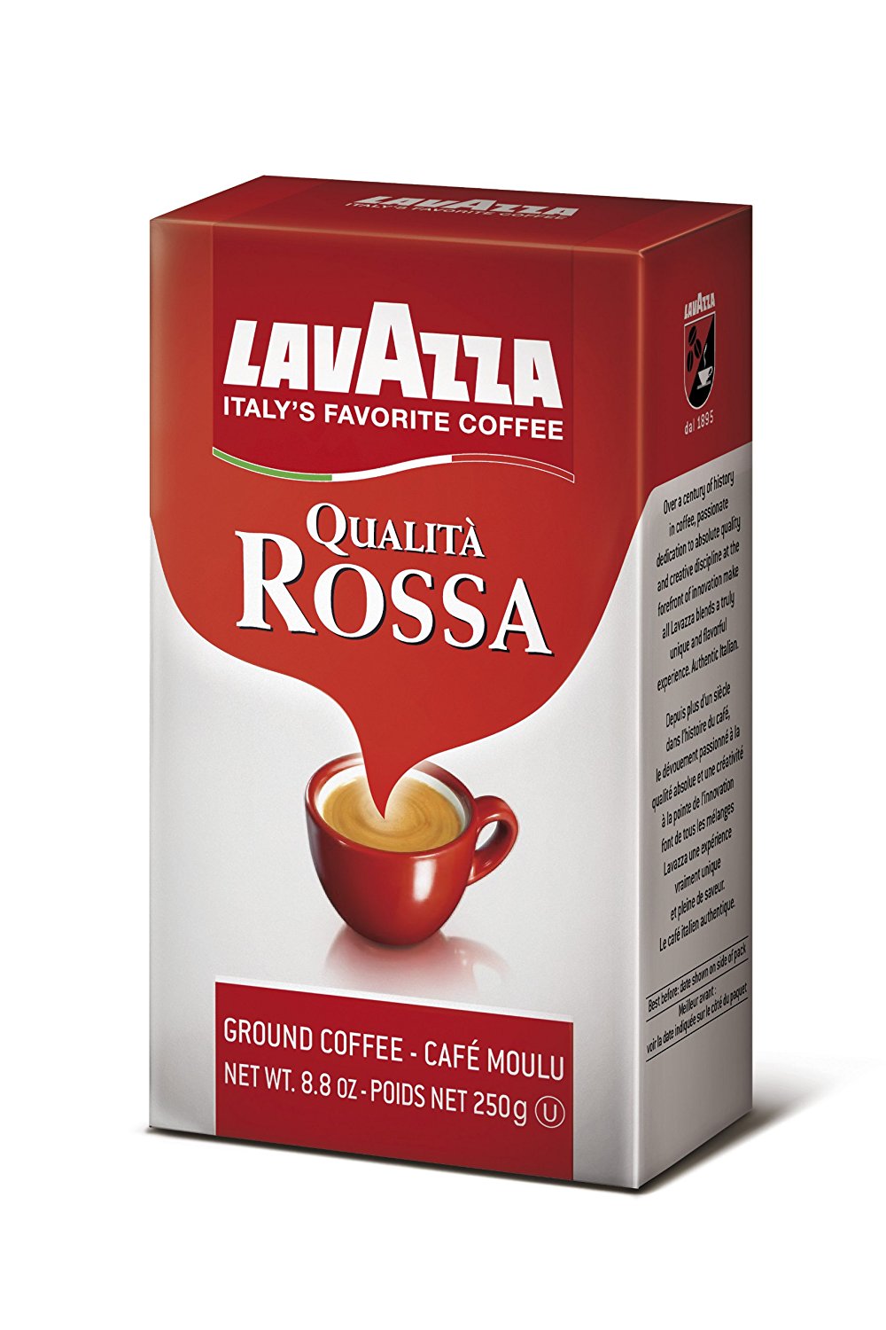 Lavazza Qualita Rossa - Caffe Ground Espresso, 8.8-Ounce Bricks (Pack ...