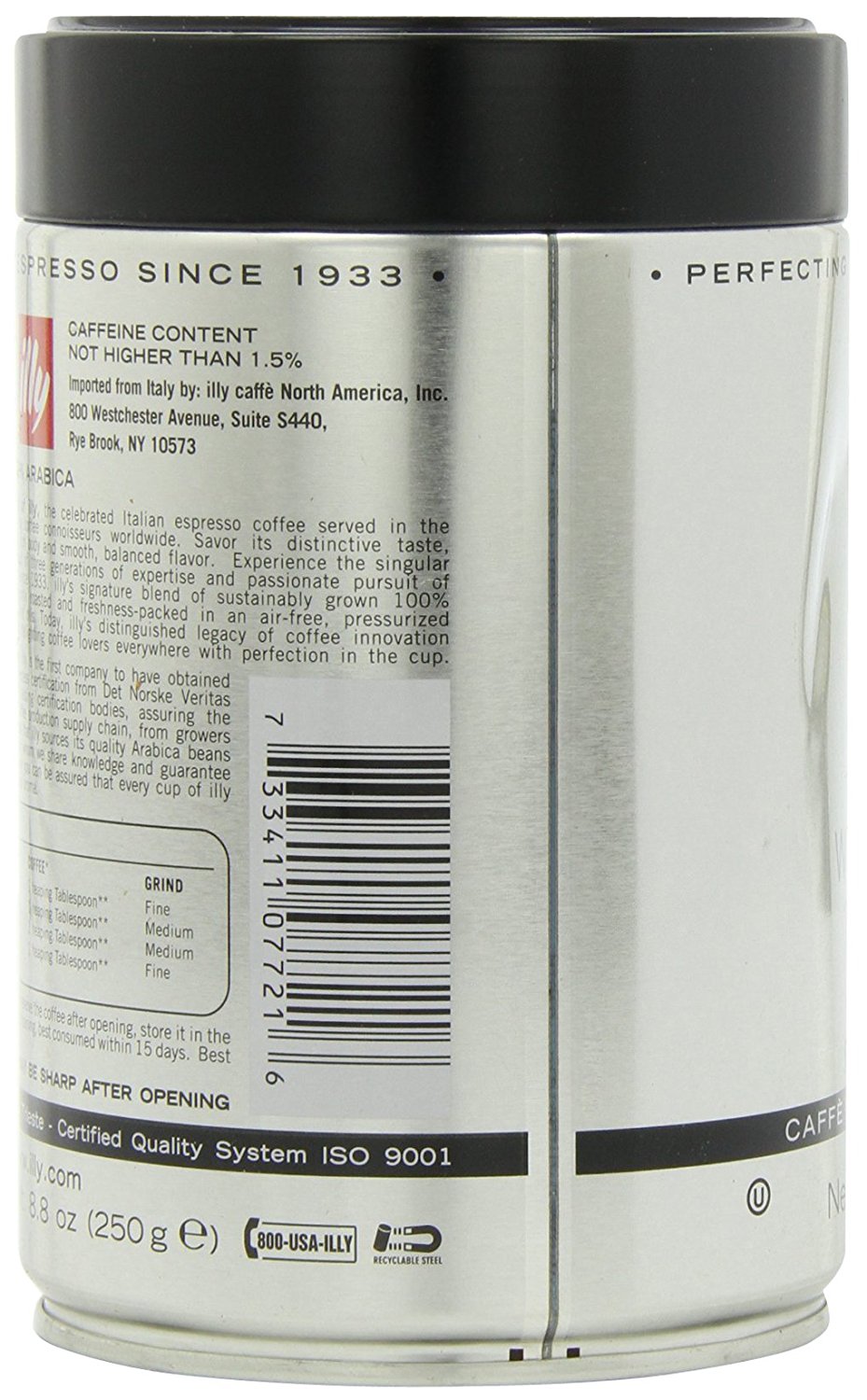 Illy Scuro Whole Bean Coffee Dark Roast- Pack of Six 8.8 oz. Coffee ...