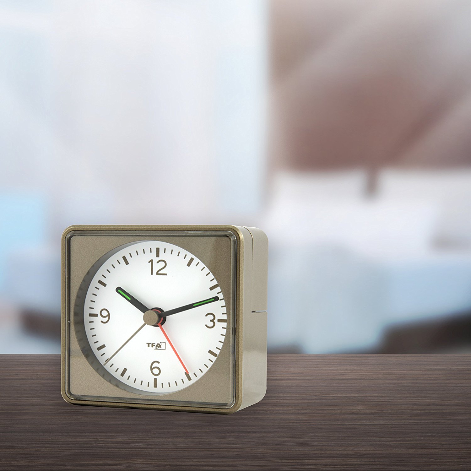 La Crosse Technology 60.1016.08 TFA Push Electronic Alarm Clock, Bronze ...