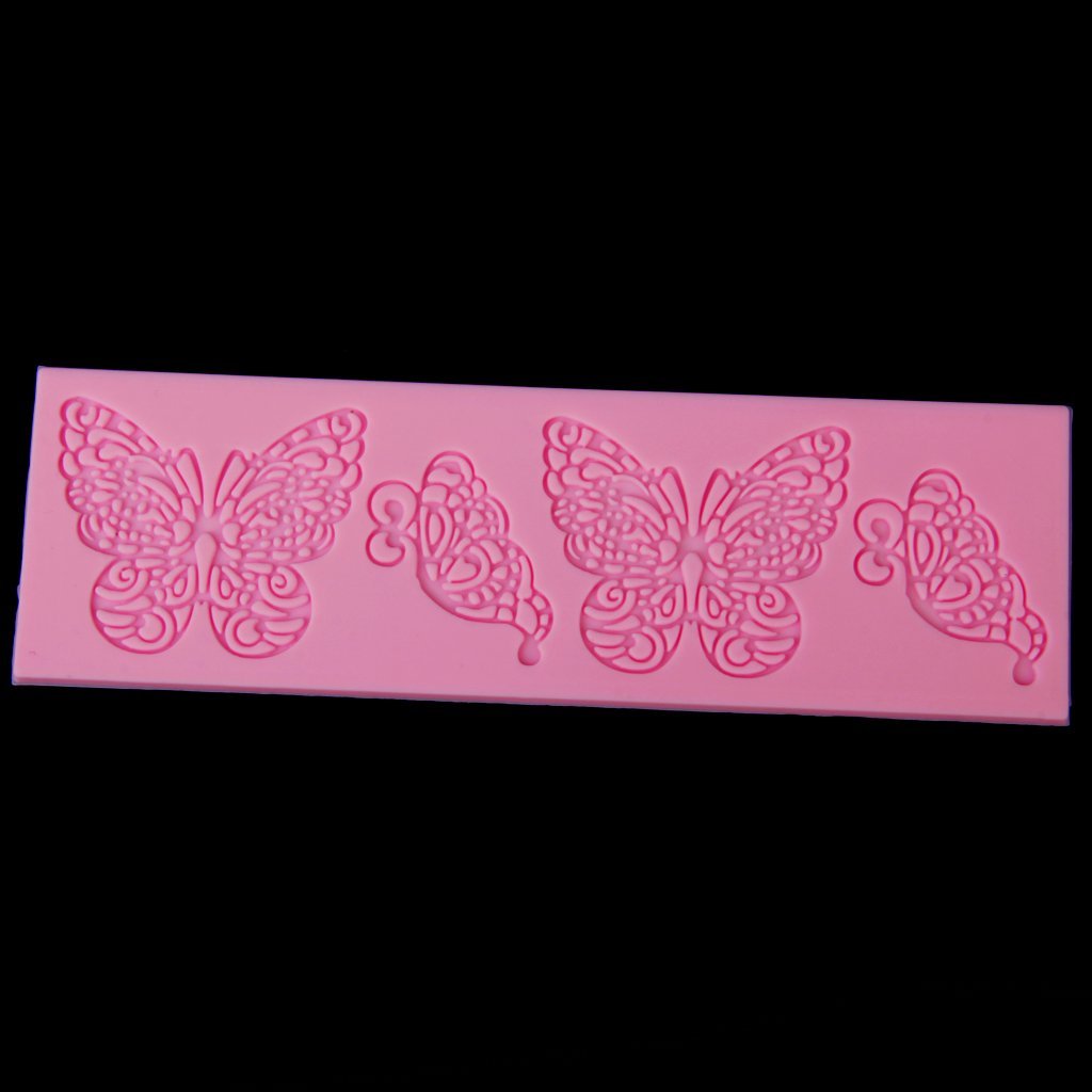 Butterfly Shape Silicone Mold Lace Cake Molds Fondant Tools Forma De ...