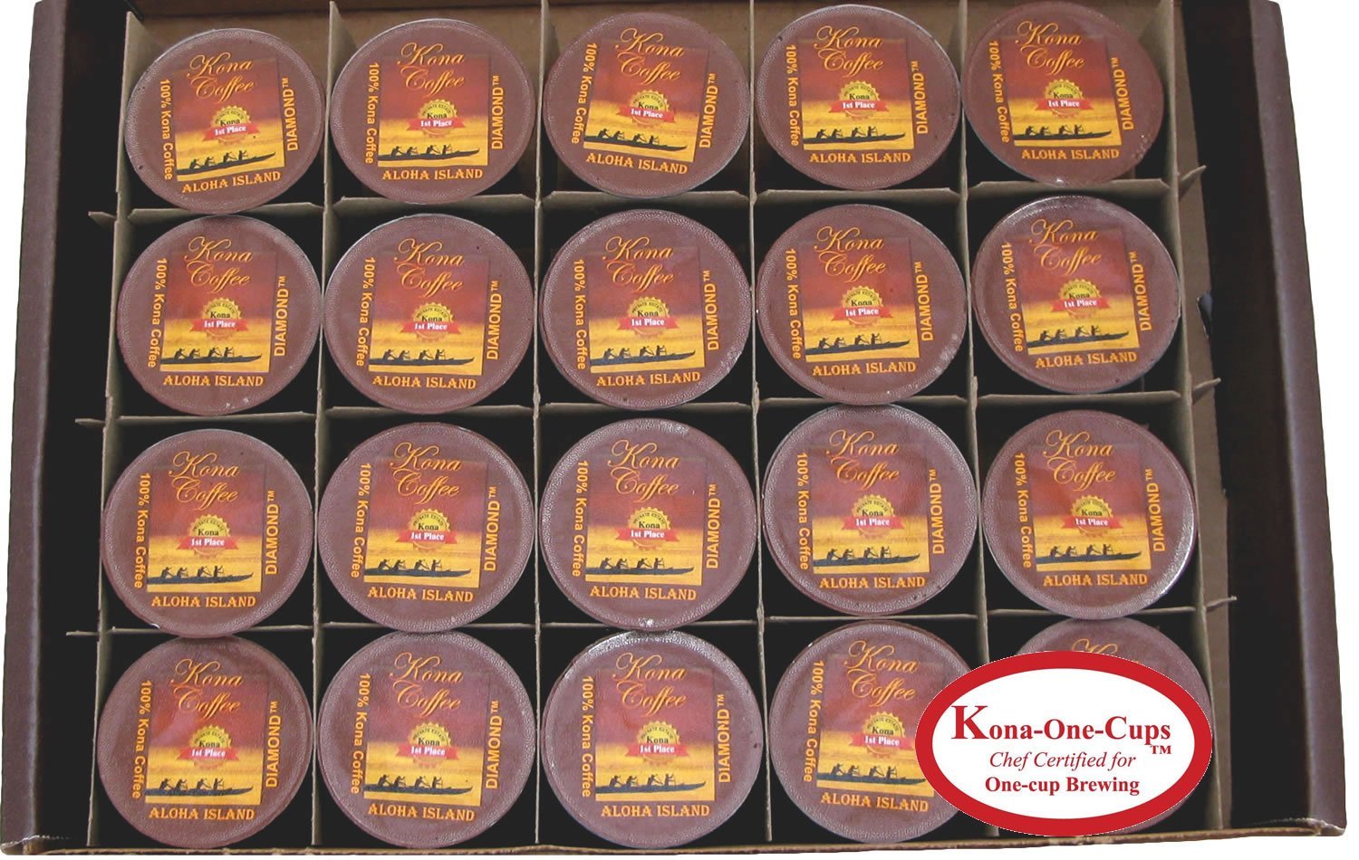 Keurig 2.0, 100% Kona Coffee K-cups, Private Reserve Diamond Pure Kona ...