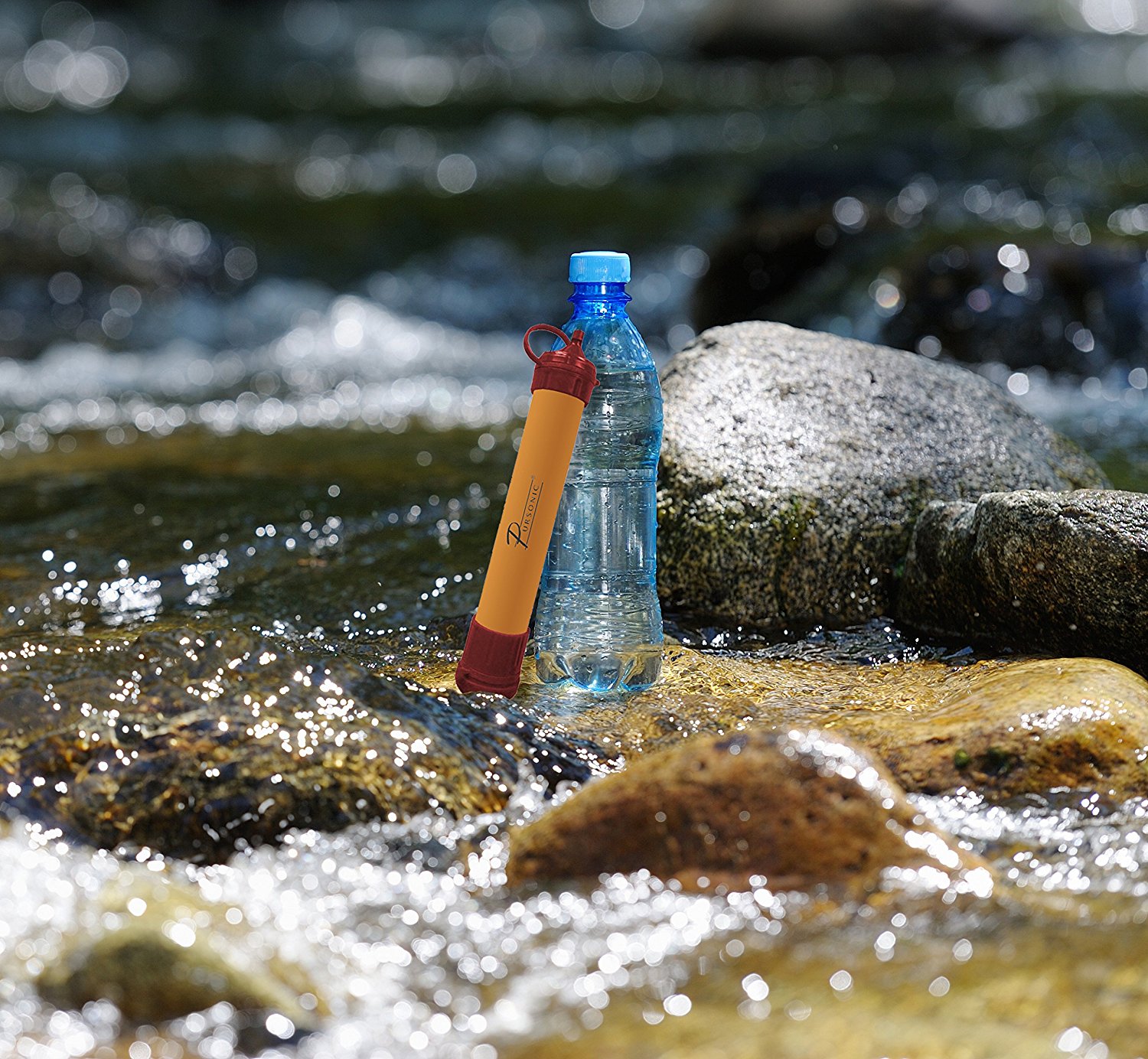 Pursonic SS1-OG Water Filtration Straw Survivor Straw Personal Water ...