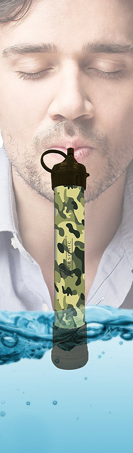 Pursonic SS1-OG Water Filtration Straw Survivor Straw Personal Water ...