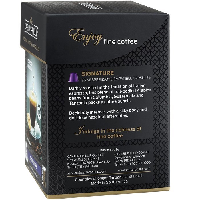 Nespresso Compatible Capsules – 25 Count – Premium Dark Roast Espresso ...