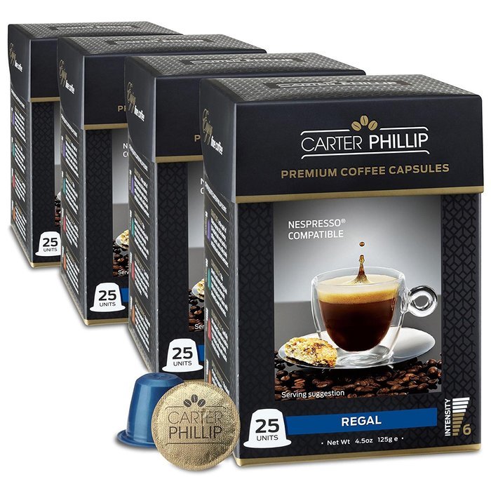 Nespresso Compatible Capsules – 25 Count – Premium Dark Roast Espresso ...
