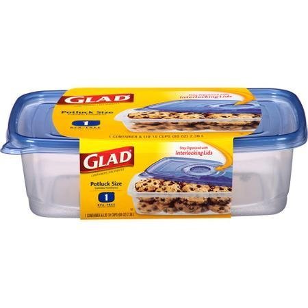 Glad Containers, Potluck Size, Extra Large Rectangle, 10 cups free ...