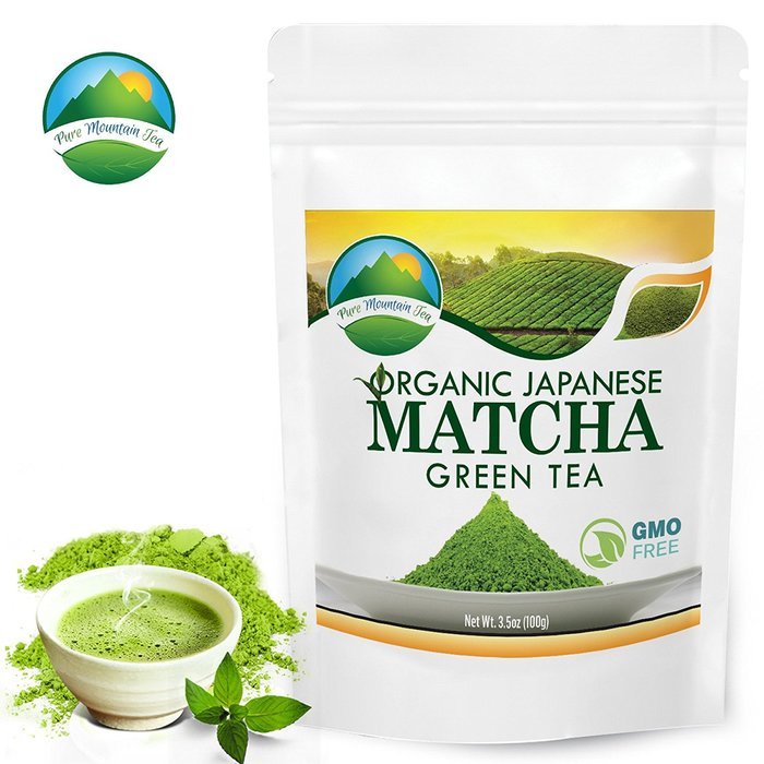 Premium Organic Japanese Matcha Green Tea Powder by Pure Mountain Tea ...