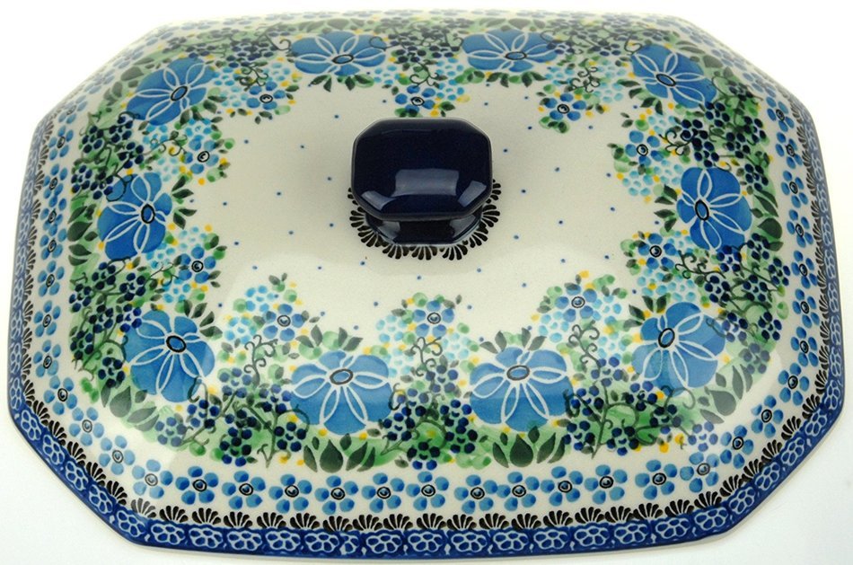 Ceramika Artystyczna Polish Hand Painted Baking Dish with Lid - 12" x 9 ...