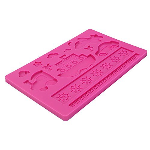 "Plane Ship Silicone Embossing Mould Fondant Cake Mold" shopping N2 ...