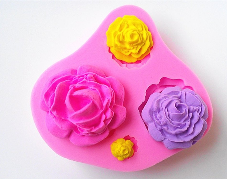 New Arrival! Design 009 Rose Shape Silicone Sugar Mold, Cake Decoration ...