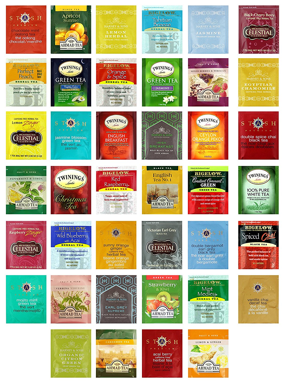 Custom VarieTea Tea Bags Sampler Includes Mints (40 Count) free image ...