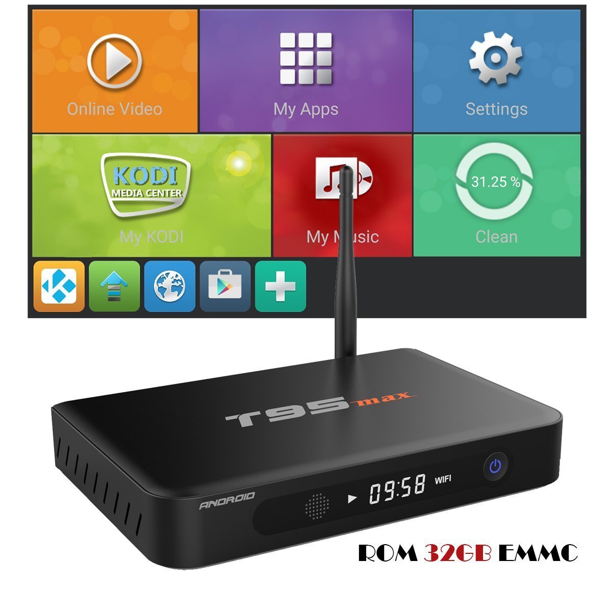 [Latest Version] HONGYU T95 Max 2GB+ 32GB Android TV BOX Kodi Pre ...