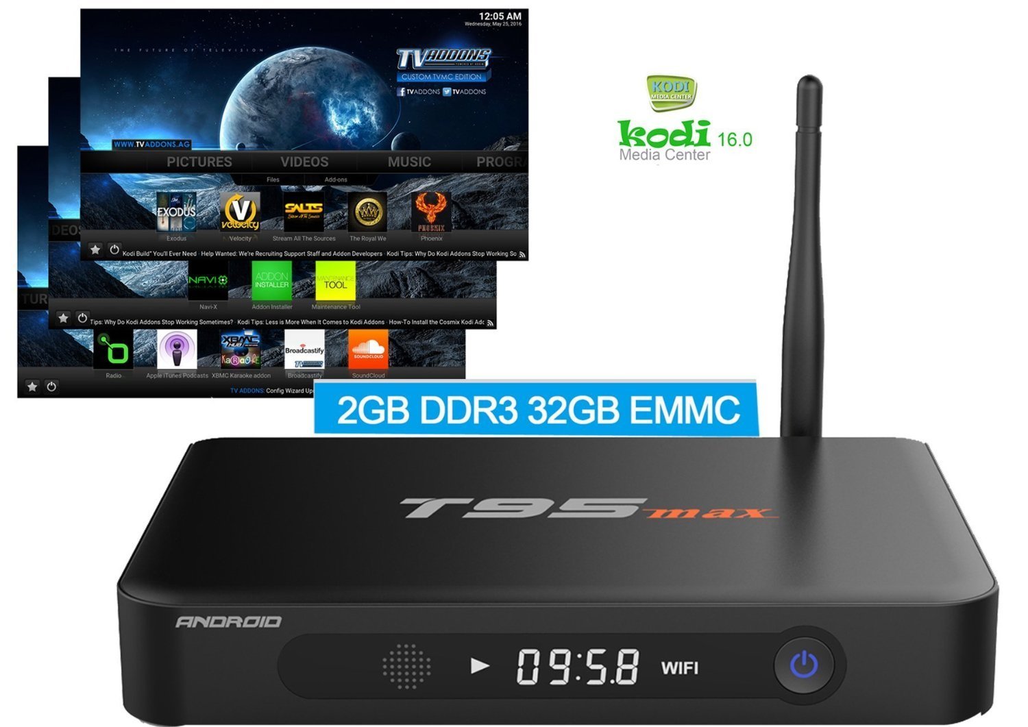 [Latest Version] HONGYU T95 Max 2GB+ 32GB Android TV BOX Kodi Pre ...