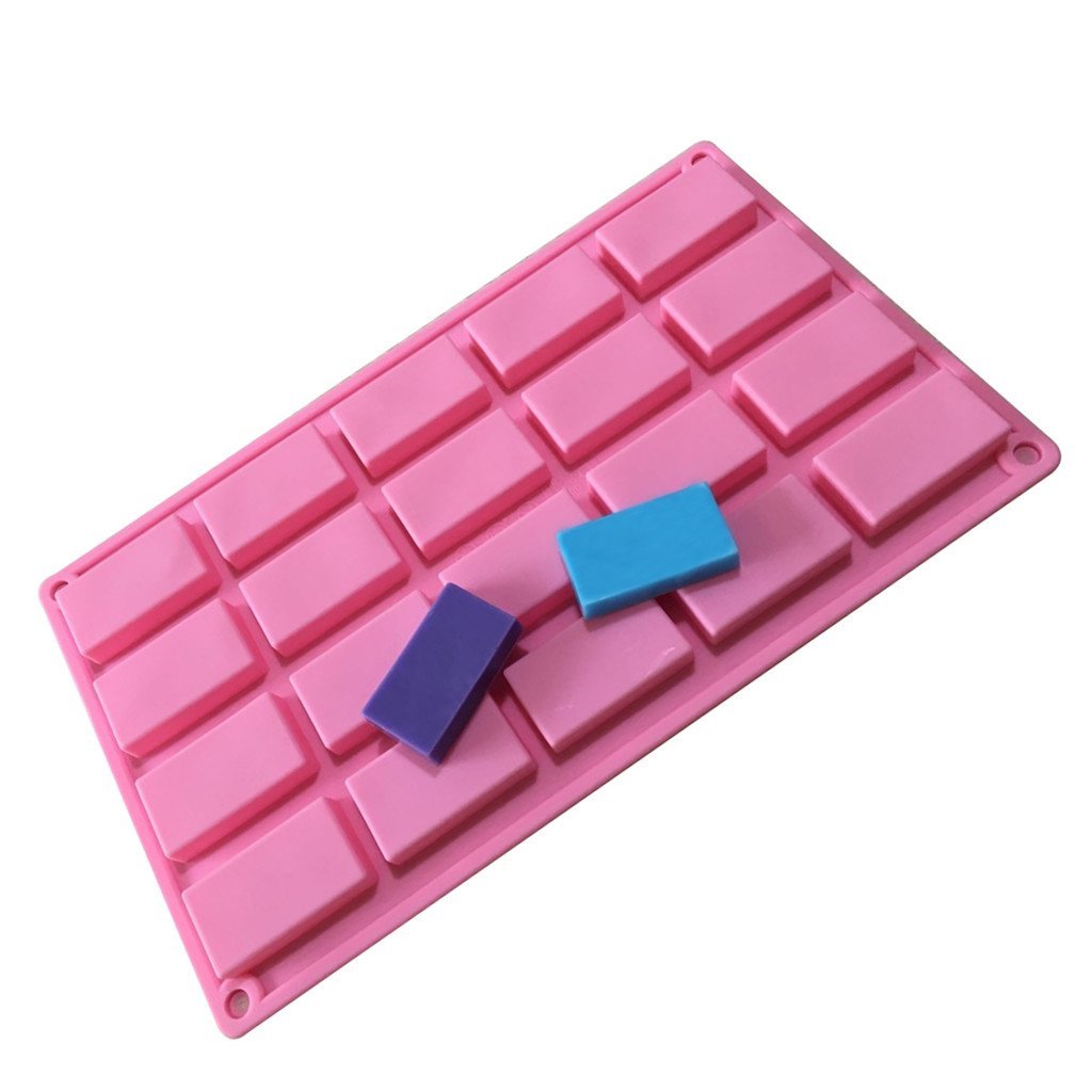 Allforhome (TM) 20 Cavities Rectangle Silicone Soap Mold Handmade Guest ...