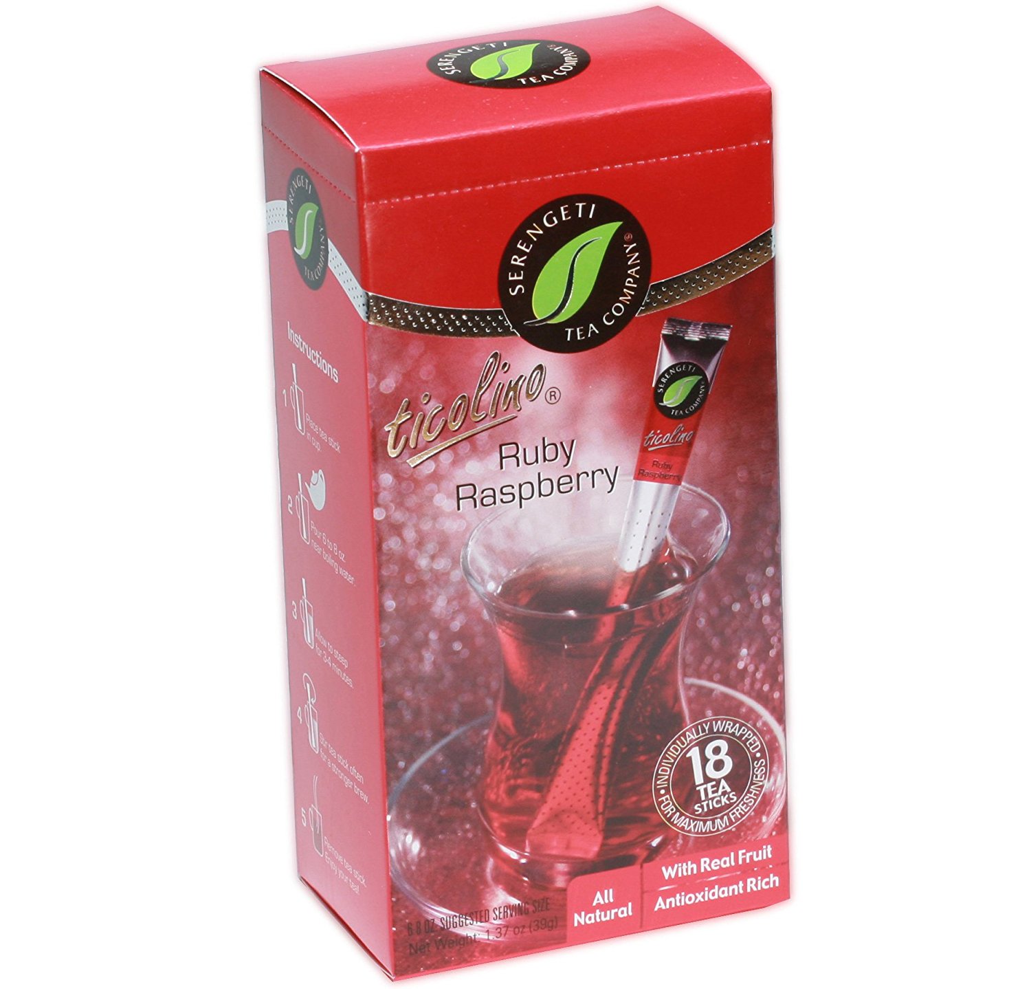 Serengeti Tea Earl Grey Tea Box with 18 Tea Sticks N44 free image download