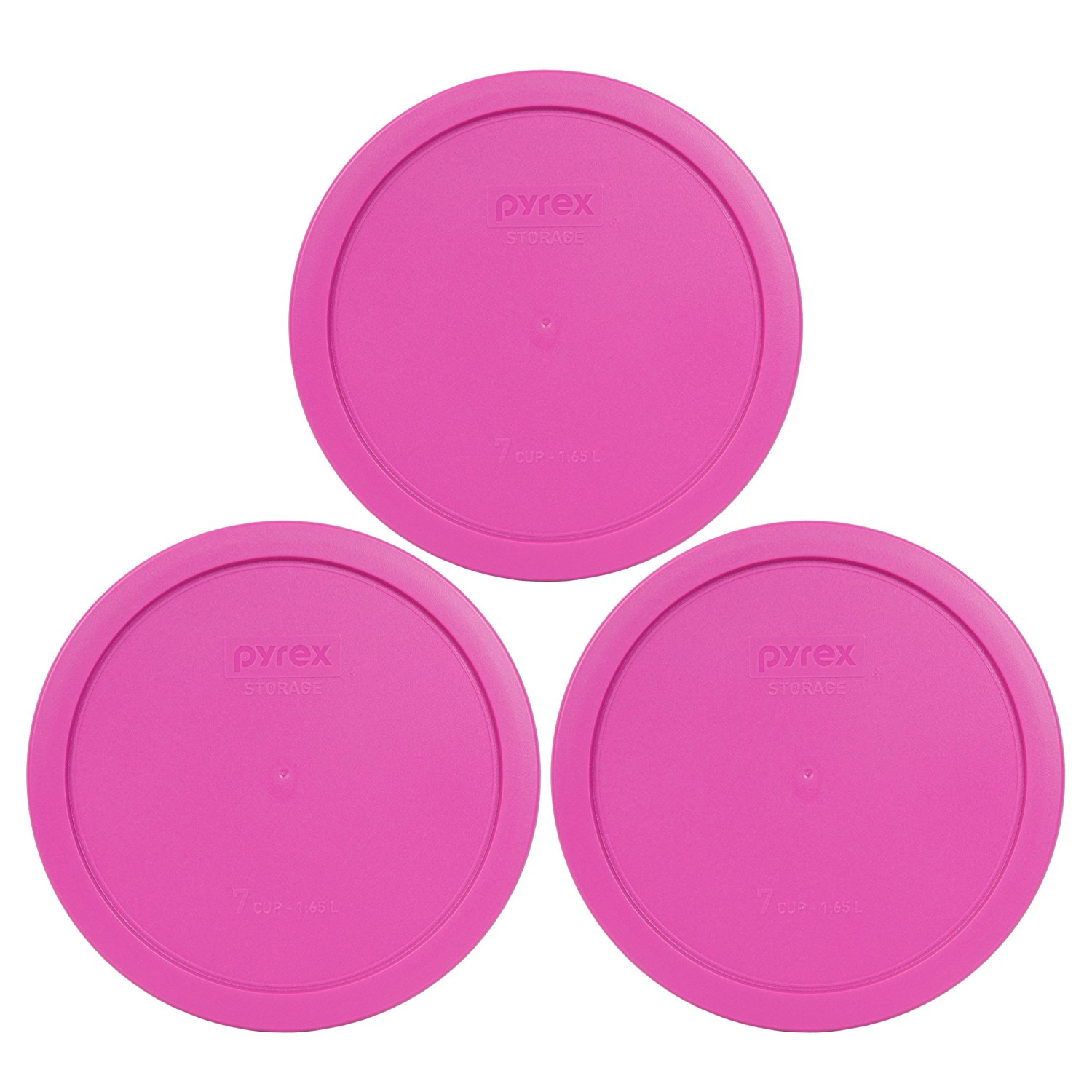 Pyrex 7402-PC Round 6/7 Cup Storage Lid for Glass Bowls (2, Pink) N3 ...