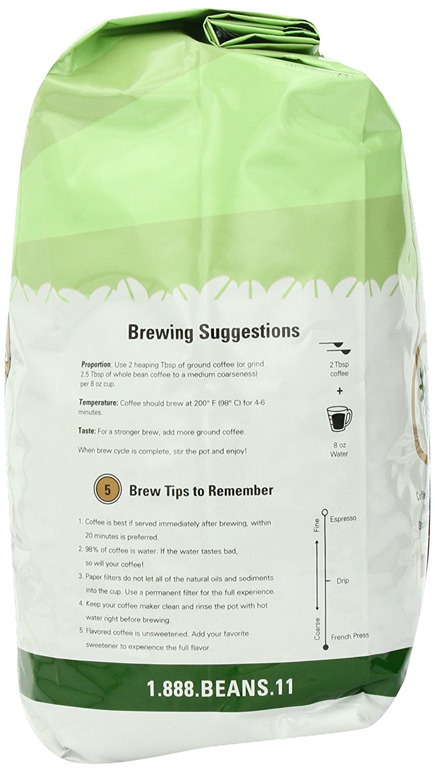 Coffee Bean Direct Hazelnut Flavored, Whole Bean Coffee, 5-Pound Bag ...