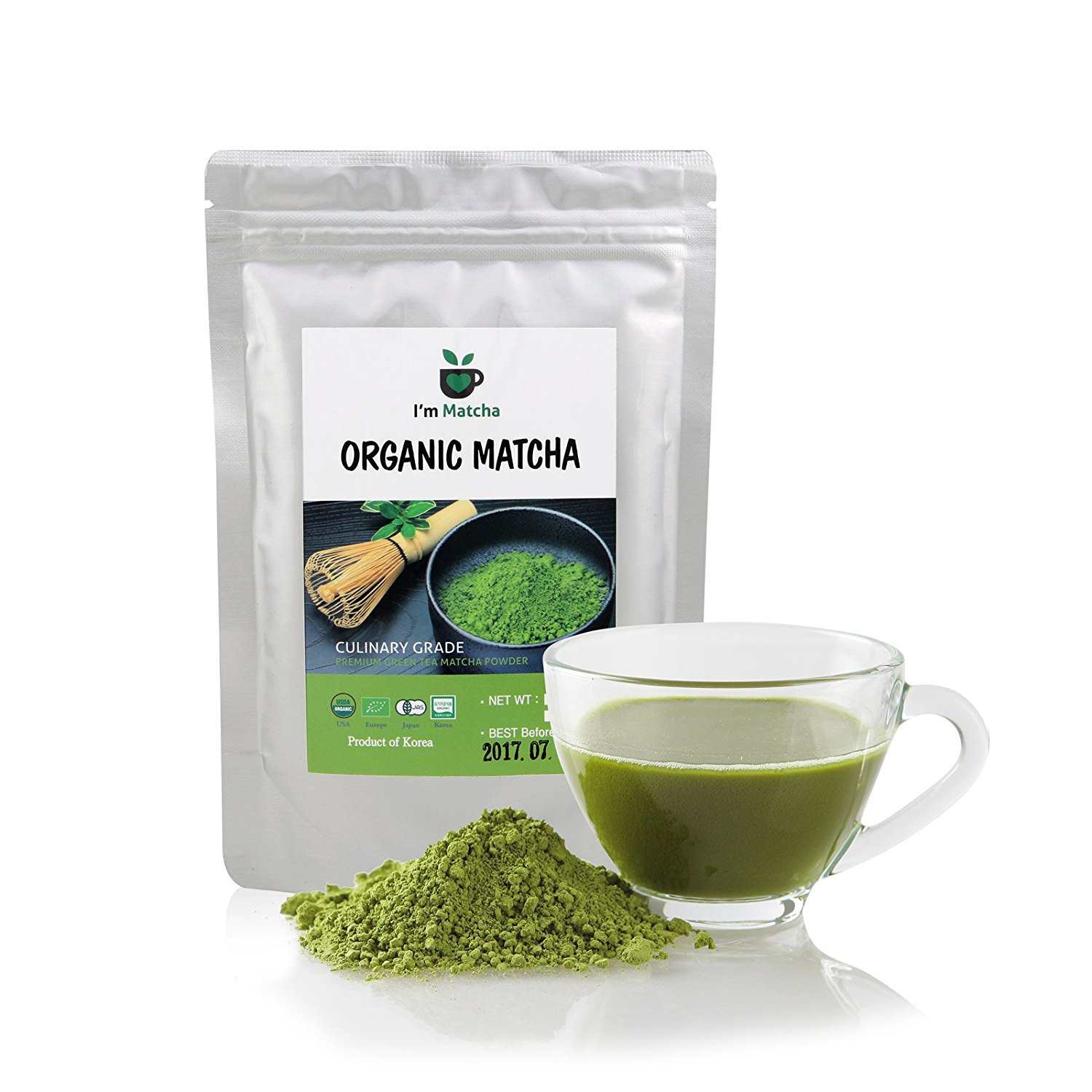USDA Certified Organic Green Tea Powder from Korean Brand I'm Matcha ...