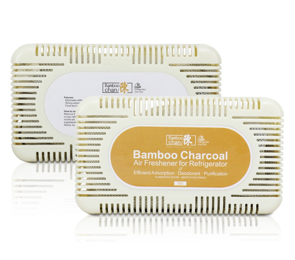 Bamboo Chan Bamboo Charcoal(2 pack) Odor Moisture Absorber, Air ...